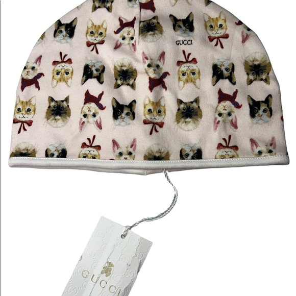 Gucci | Accessories | Gucci Kids Girls Pink Cat Hat Size L | Poshmark